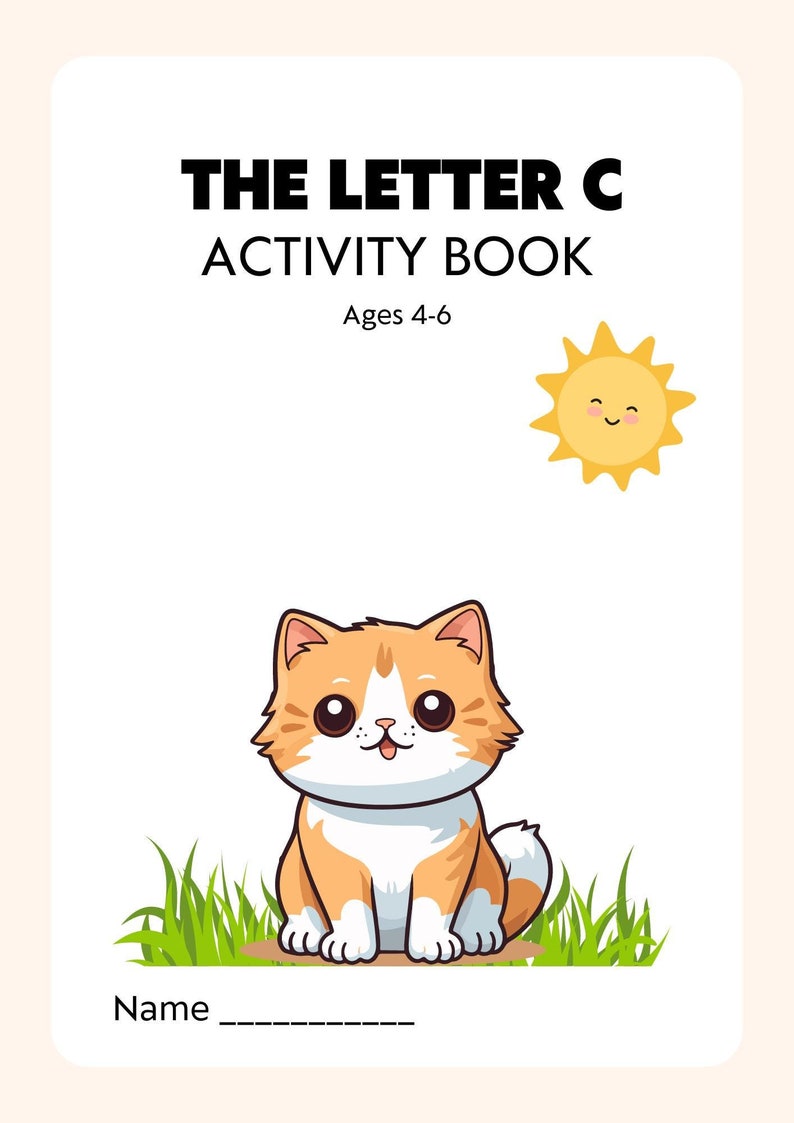 The Letter C Activity Book Age 4-6yr - Etsy