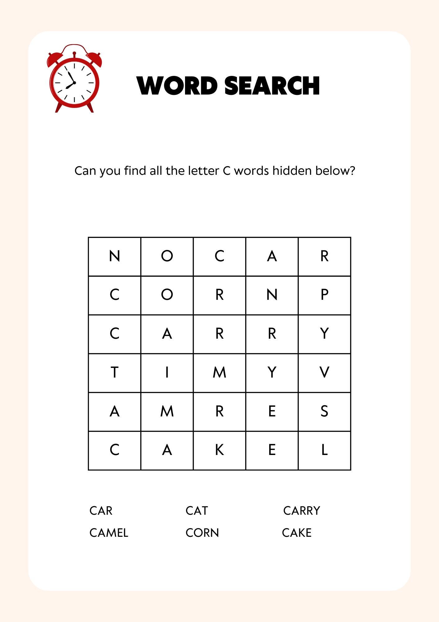 The Letter C Activity Book Age 4-6yr - Etsy