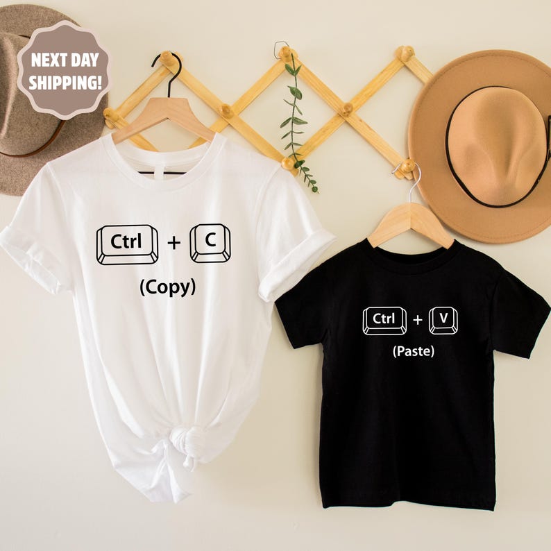 Ctrl C and Ctrl V Tshirt, Dad and Baby Shirt, Copy Paste Shirt, Father ...