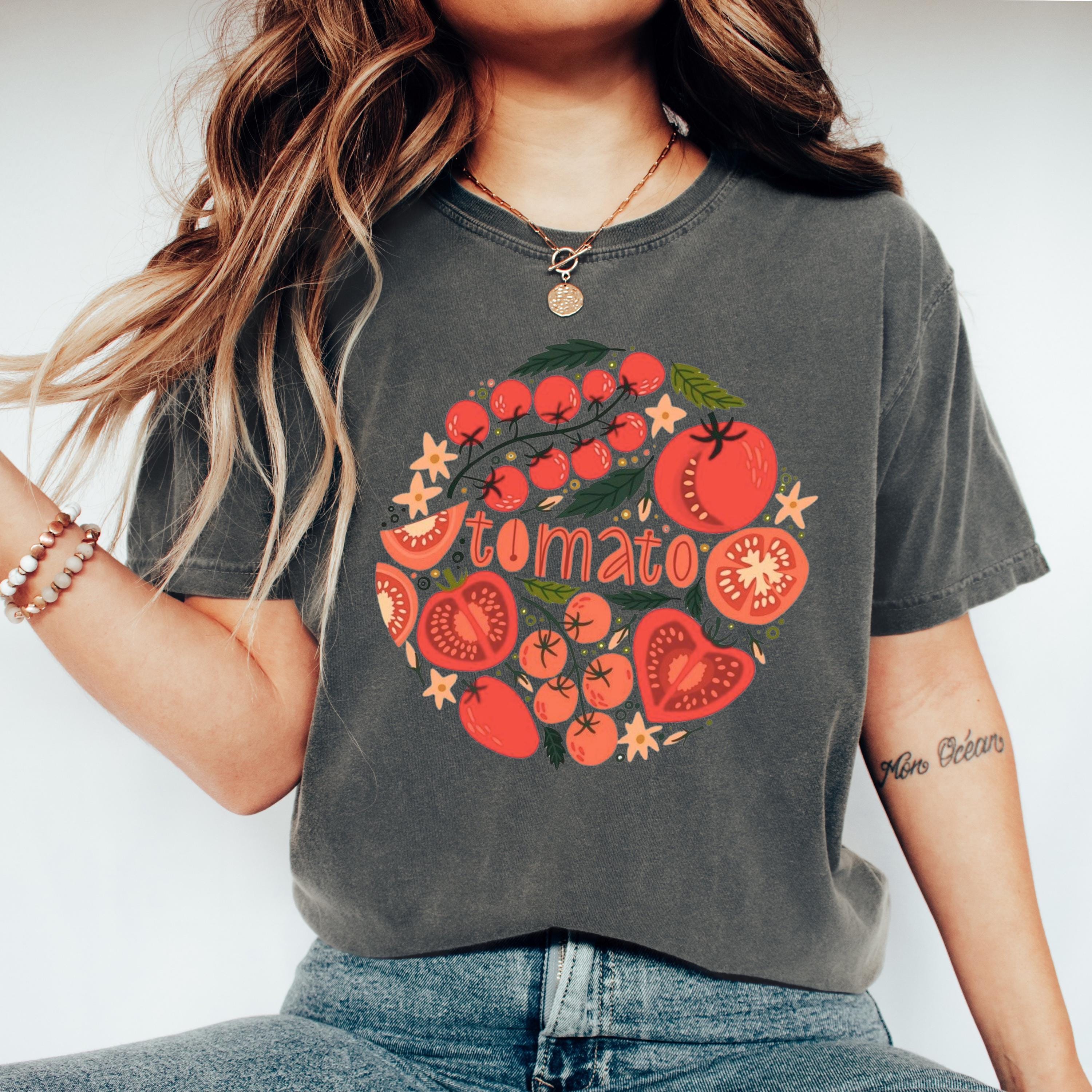 Comfort Colors® Tomato Shirt, Fruit Shirt, Botanical Shirt, Garden ...