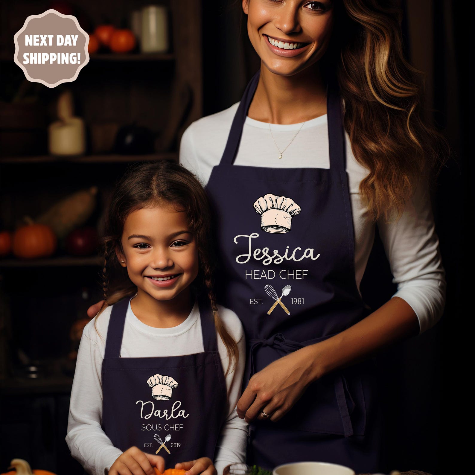 Custom Head & Sous Chef Apron, Personalized Apron, Kitchen Apron ...