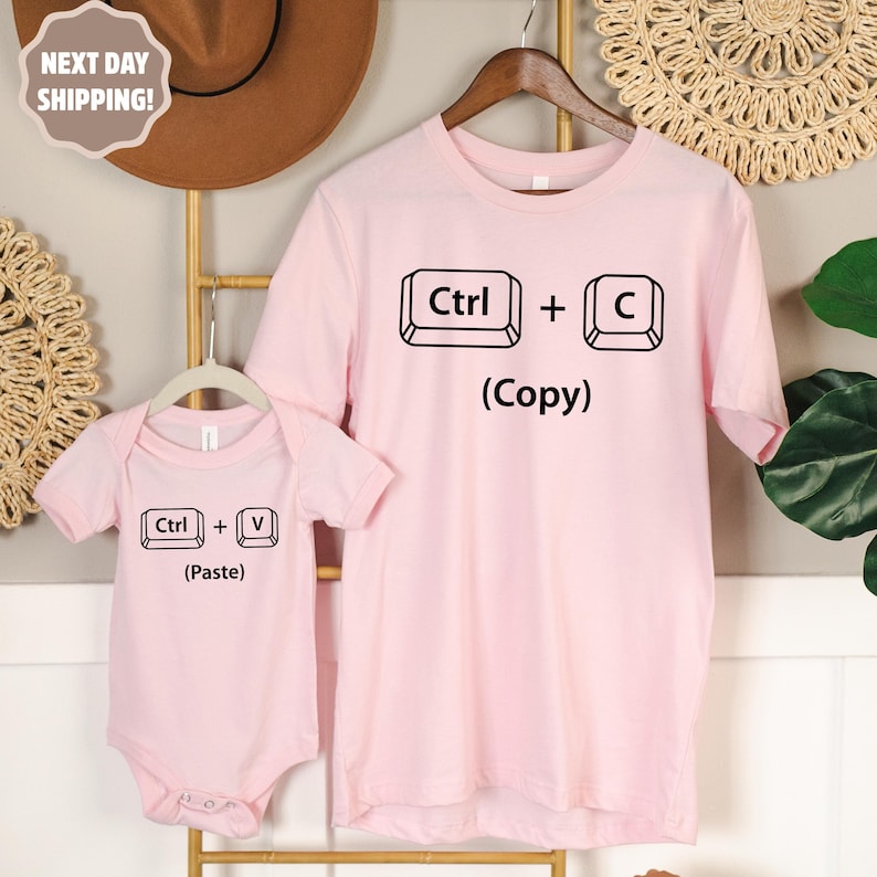 Ctrl C and Ctrl V Tshirt, Dad and Baby Shirt, Copy Paste Shirt, Father ...