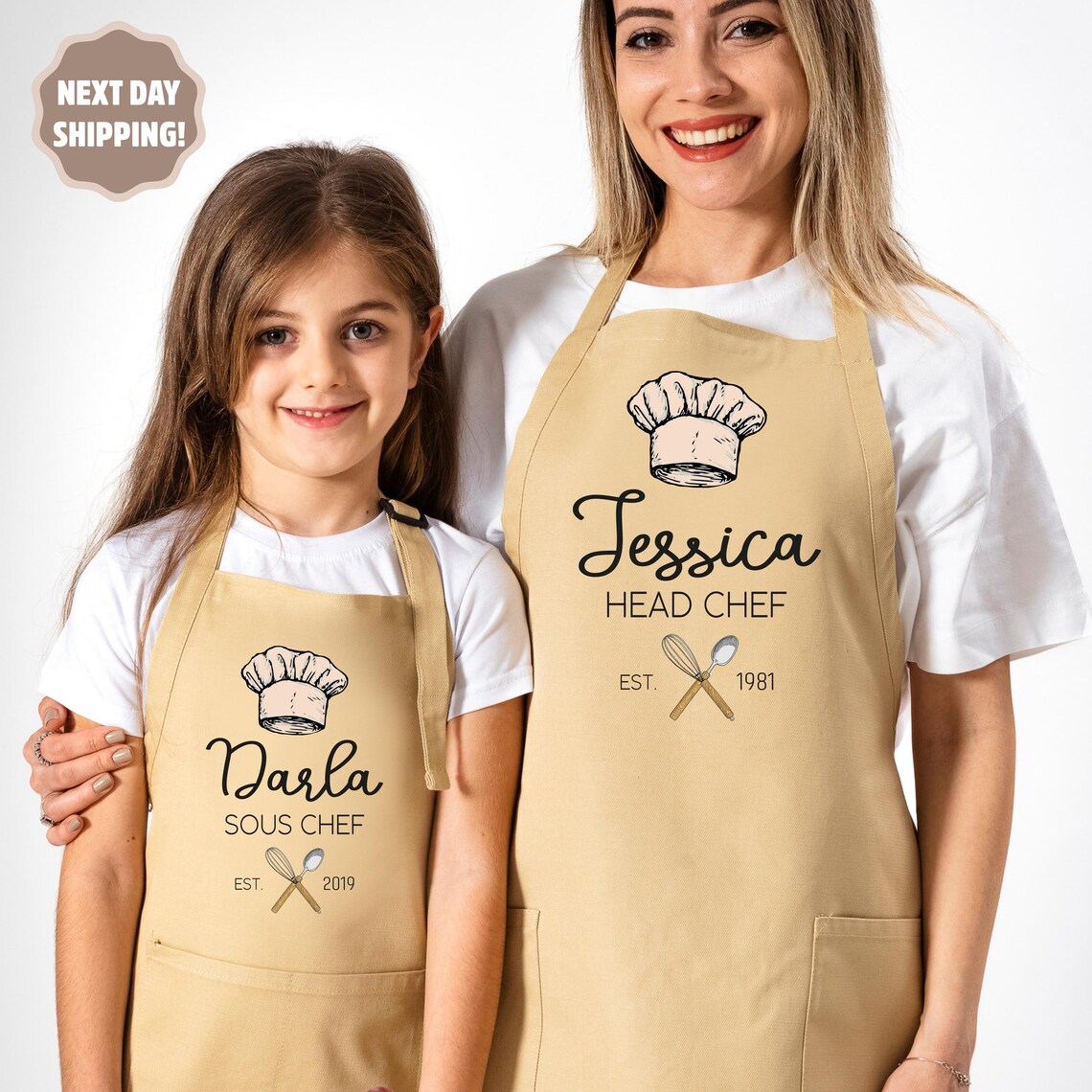 Custom Head & Sous Chef Apron, Personalized Apron, Kitchen Apron ...