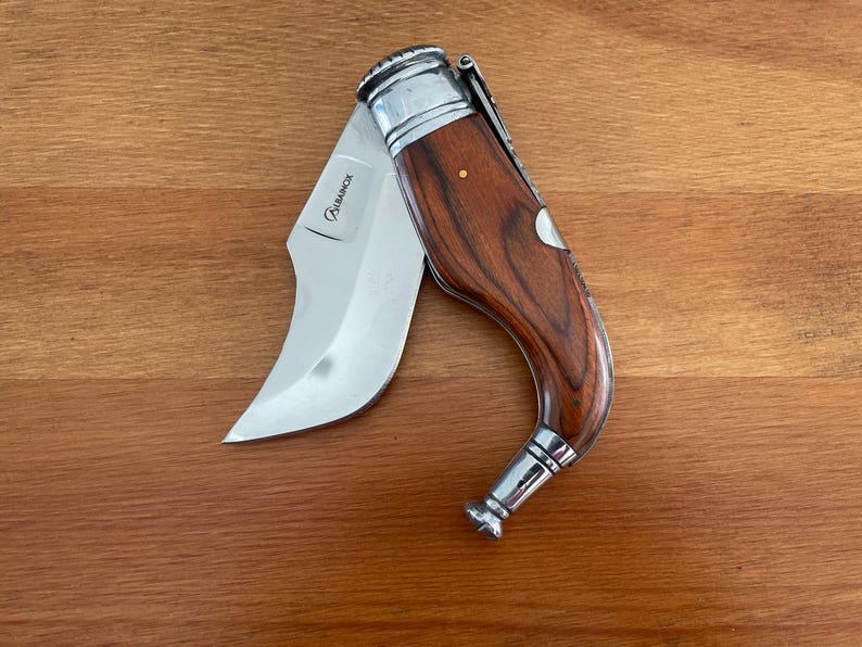 3.5” Spanish Navaja Capaora Pocket Knife Red Stamina Wood - USA Seller ...