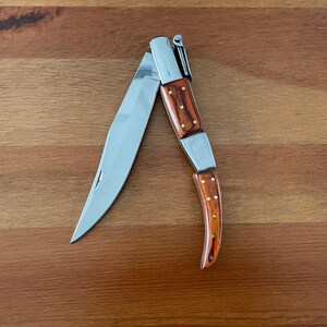 5.1" Arabian Style Navaja Folding Pocket Knife Red Stamina Wood From ...