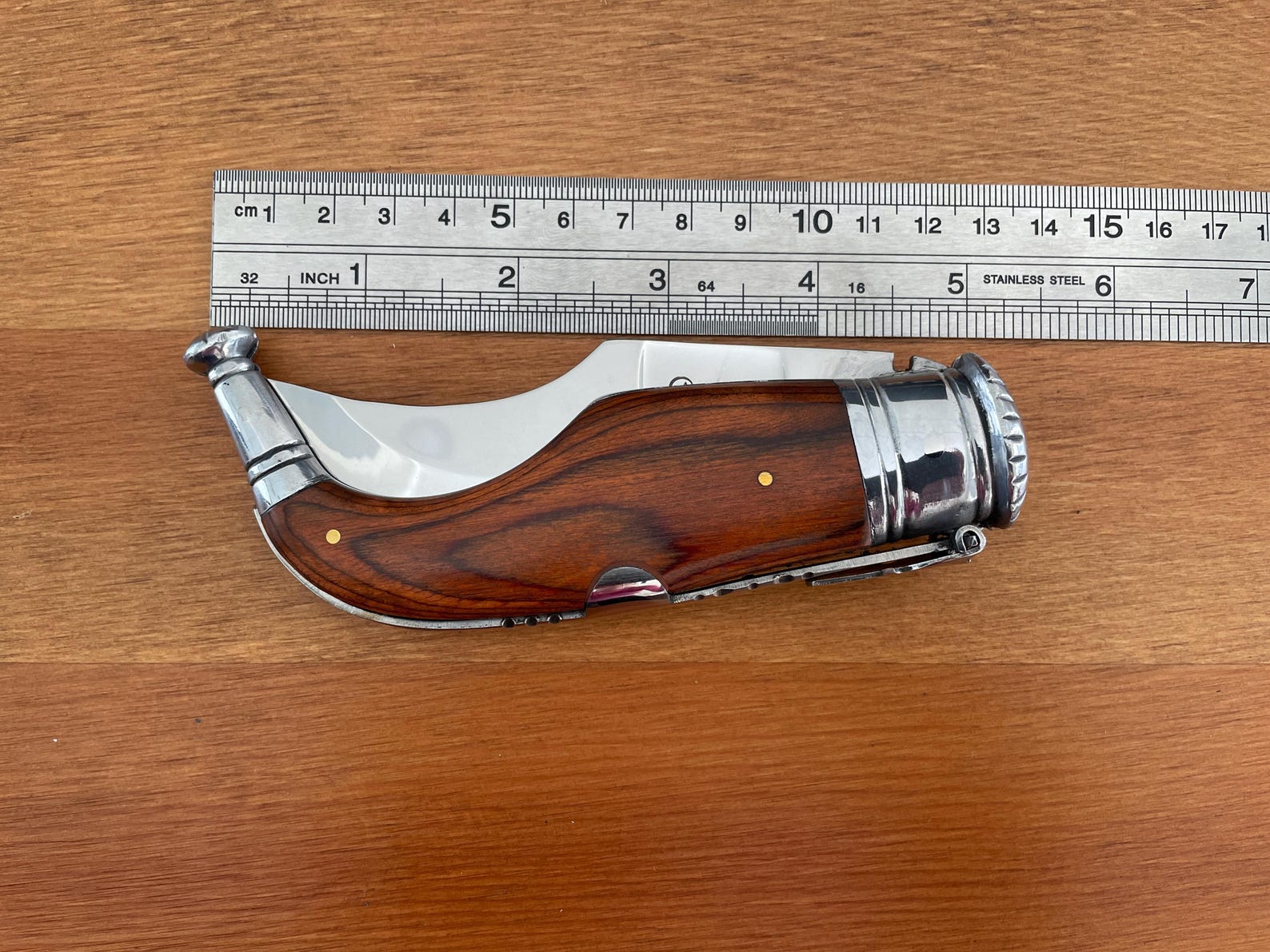 3.5” Spanish Navaja Capaora Pocket Knife Red Stamina Wood - USA Seller ...