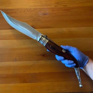 9" Satin Blade Giant Sevillian Style Spanish Navaja Folding Knife W ...