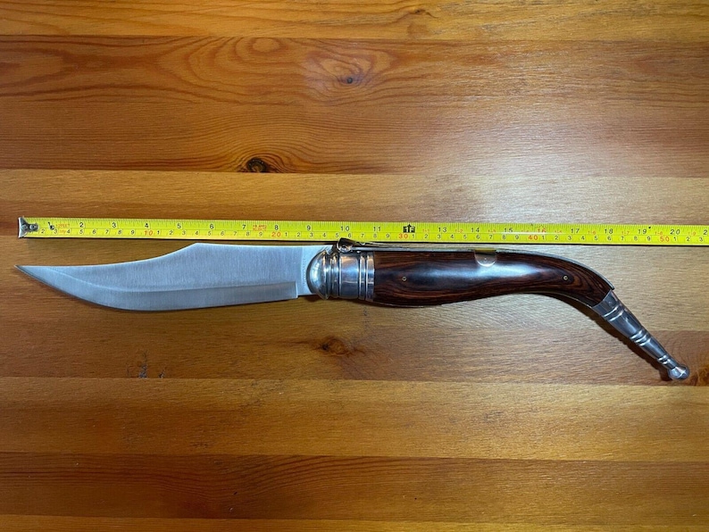 9" Satin Blade Giant Sevillian Style Spanish Navaja Folding Knife W ...