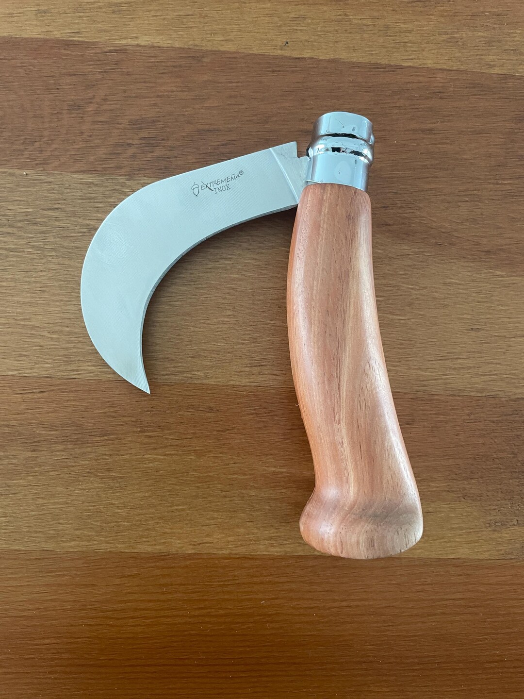 Hawkbill Tranchete Pocket Knife: Extremeña Wood Handle, Girolock ...