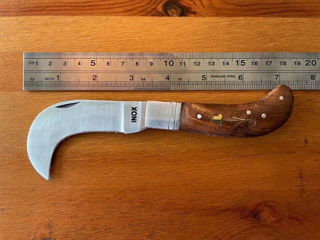2.3 Hawkbill Skinning Tranchete Pocket Knife Stainless Blade From Spain ...