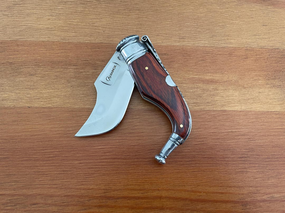 2.55” Spanish Navaja Capaora Pocket Knife Red Stamina Wood Scales - USA ...