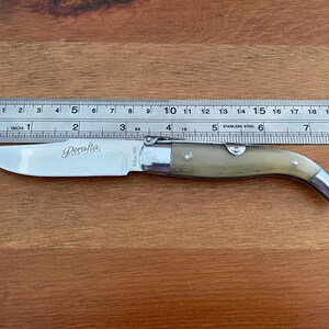 3.3” Classic Spanish Navaja Teja Pocket Knife Bull Horn Handcrafted ...