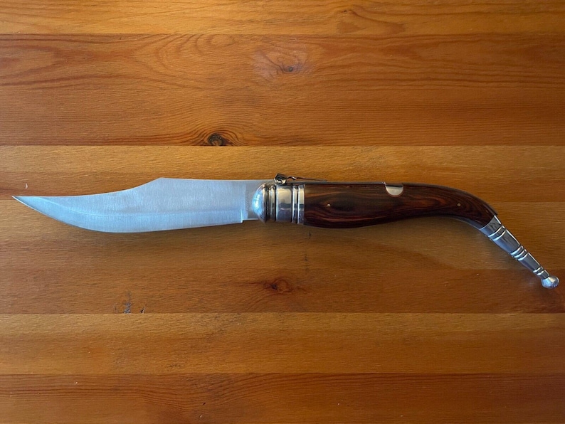 9" Satin Blade Giant Sevillian Style Spanish Navaja Folding Knife W ...