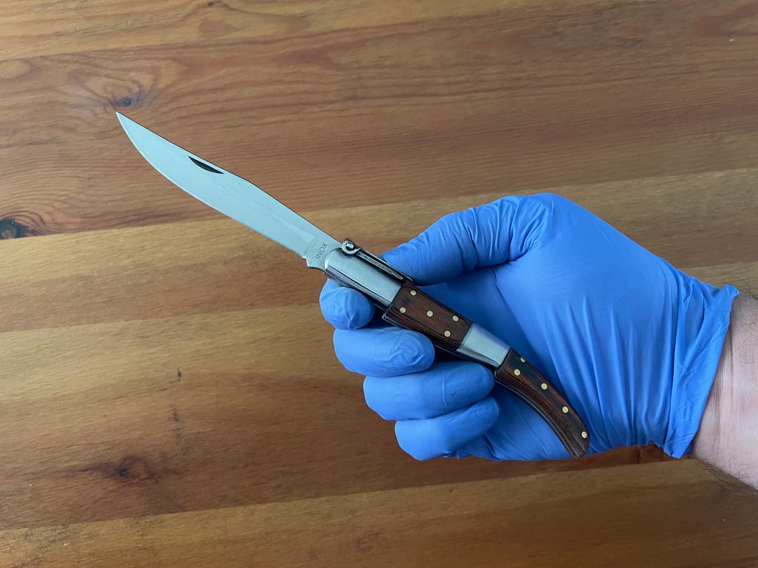 4” Arabian Style Navaja Folding Pocket Knife Wood and Steel Handle Made ...