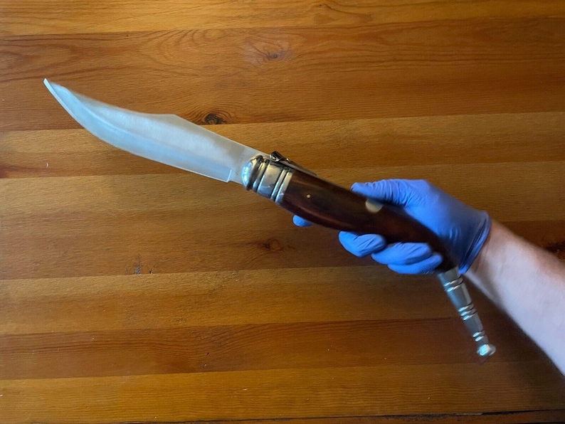 9" Satin Blade Giant Sevillian Style Spanish Navaja Folding Knife W ...