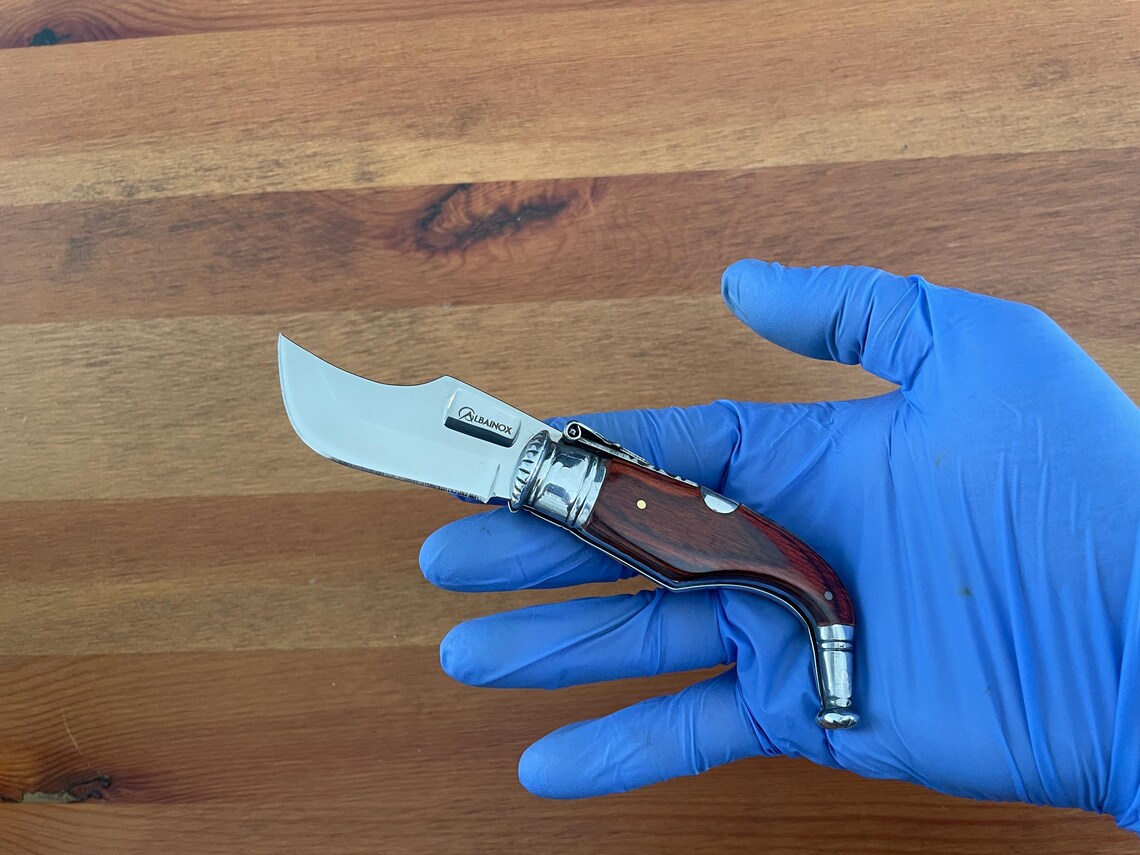 2.55” Spanish Navaja Capaora Pocket Knife Red Stamina Wood Scales - USA ...