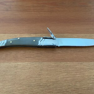 3.14" Spanish Navaja Pocket Knife Bull Horn Scales With Ratchet ...