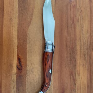 9" Blade Giant Navaja Sevillana Folding Knife Red Wood Scales With ...