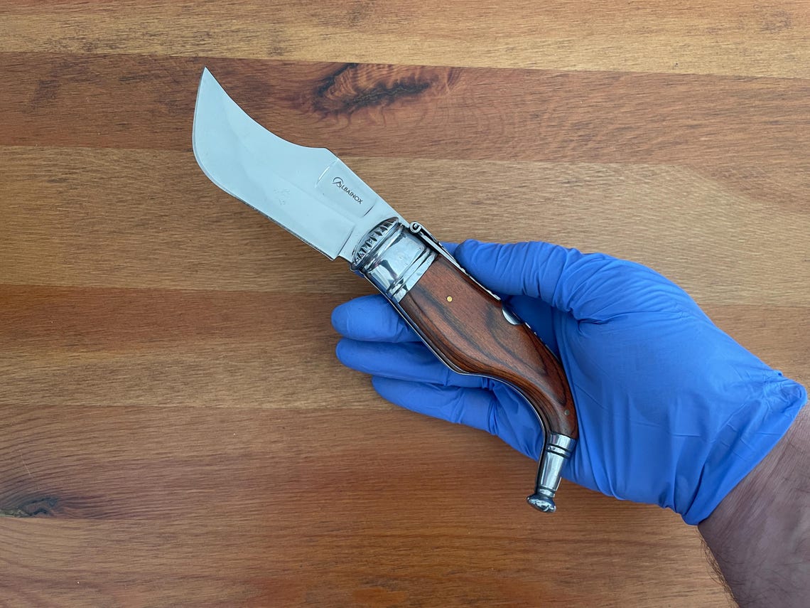 3.5” Spanish Navaja Capaora Pocket Knife Red Stamina Wood - USA Seller ...
