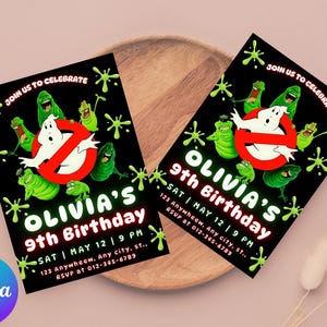 Editable Ghostbusters Birthday Invitation | Printable Ghostbusters ...