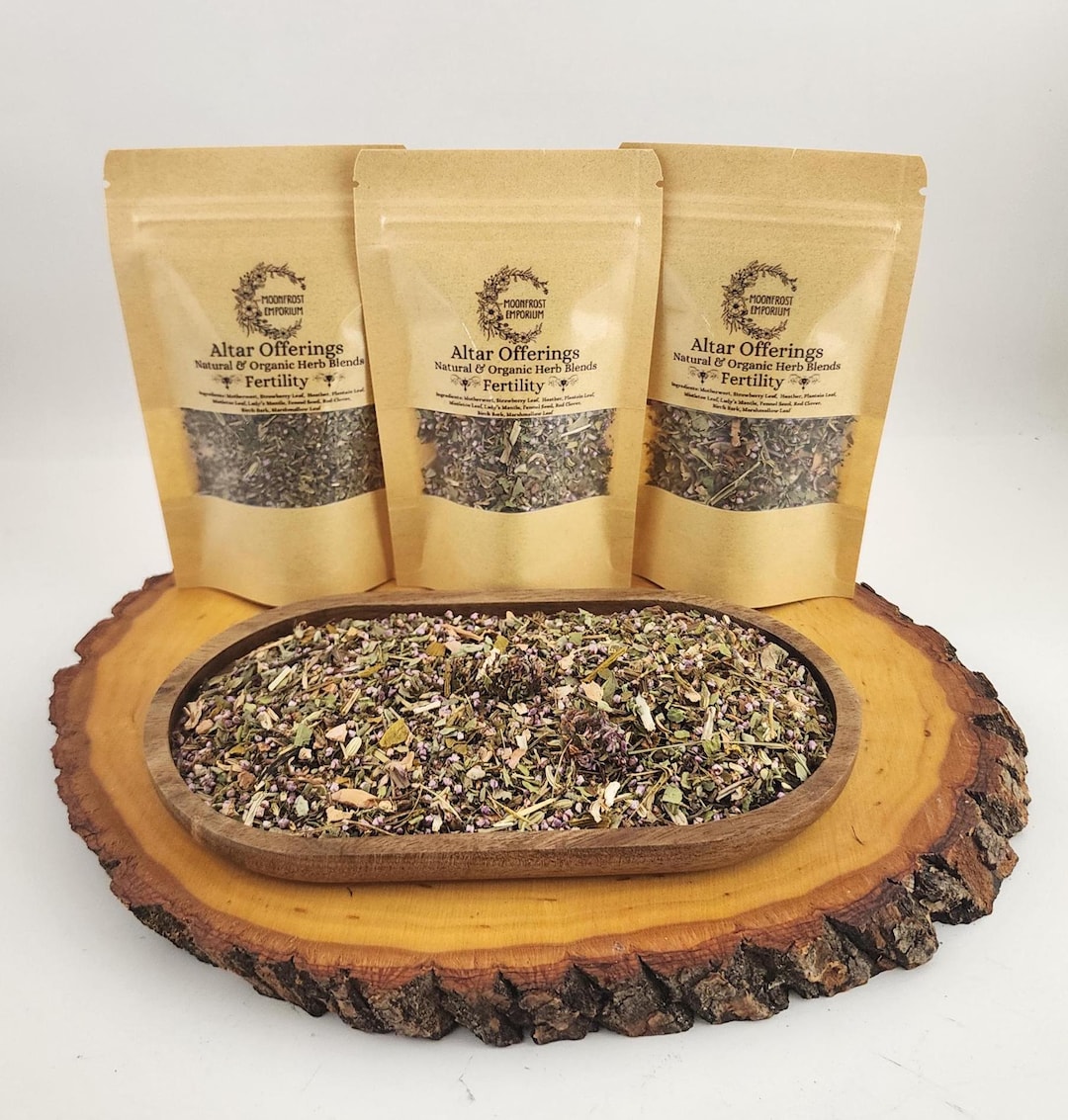 Fertility Altar Offerings Simple Witchery Incense Dried Herbs Flowers ...