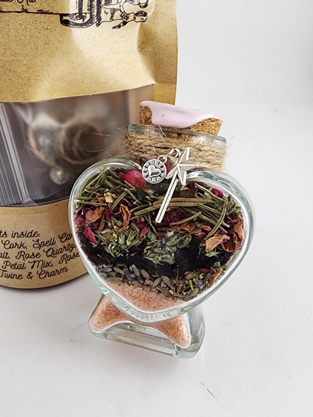 Spell Kit Love & Protection Heart Spell Bottle Organic Herbs Natural ...