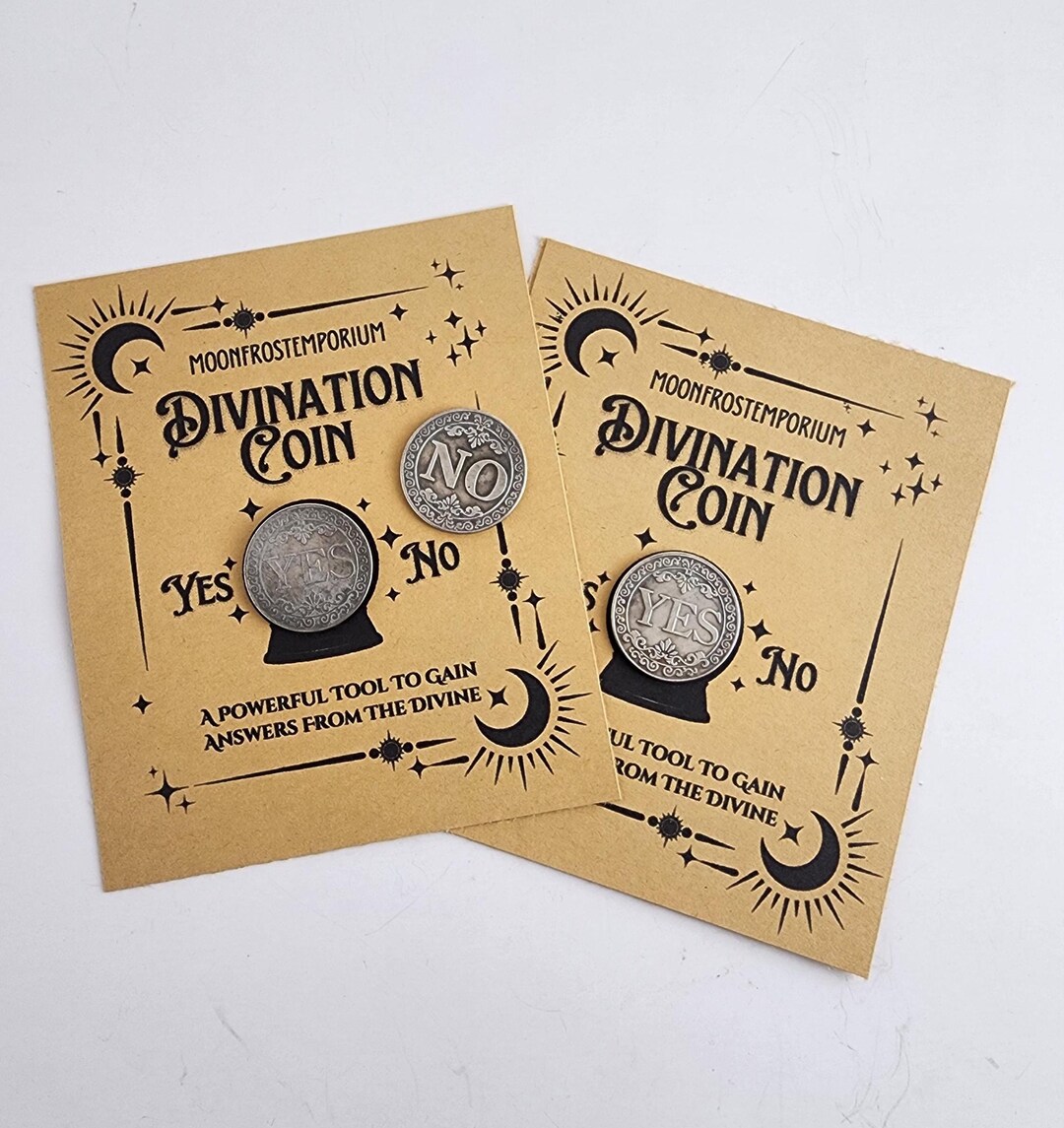 Divination Coin Witches Yes or No Decision Token Spiritual Alter Tool ...
