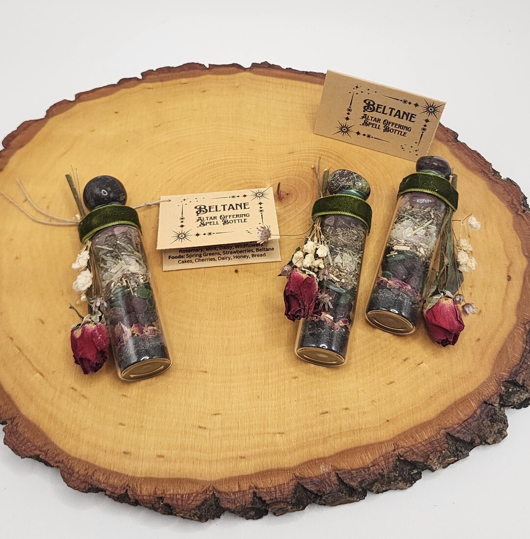 Beltane Altar Offering Spell Bottle Simple Witchery Sabbat Offering ...