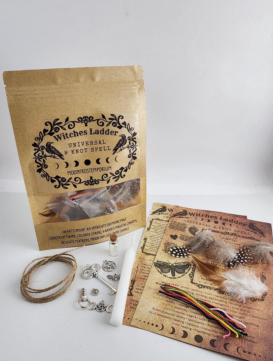 Witches Ladder Kit 9 Knot Spell Kit Do It Yourself Altar Tool Kit ...