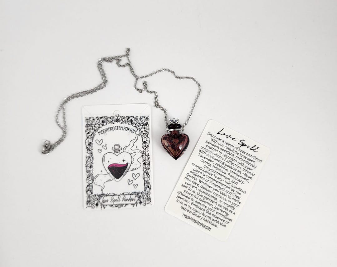 Love Spell Pendant Necklace Strong Love Attraction Spell Bottle Jewelry ...