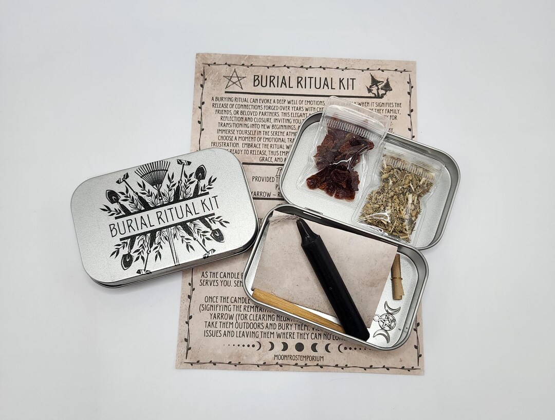 Burial Ritual Kit Release What No Longer Serves You Spell Tin Letting ...