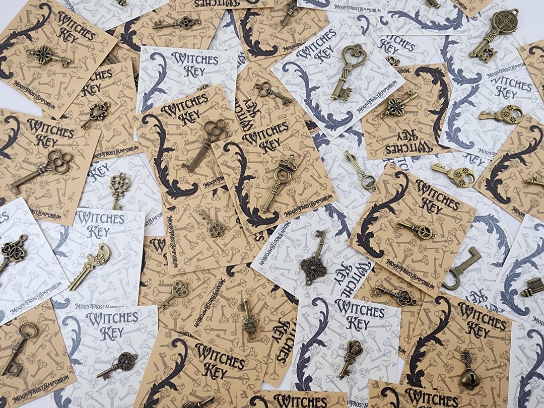 Witches Key Magick Witch Key Skeleton Key Mini Brass Key Ritual Tool ...
