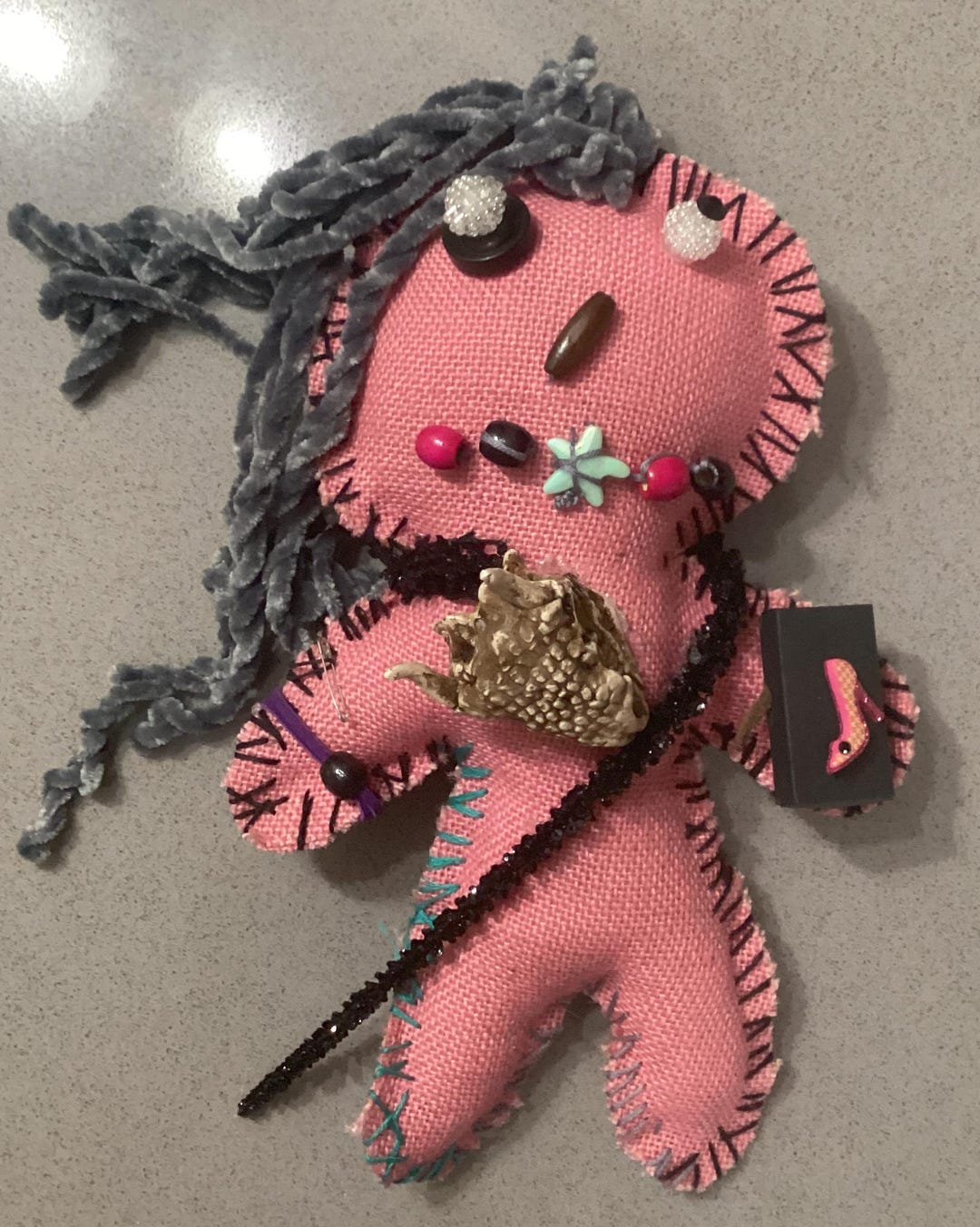 Handmade Burlap Poppet Doll: Dragon Tamer Delilah, Herbs & Affirmations ...
