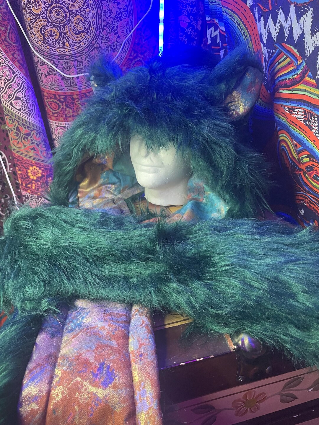 Spirit Hood, Spirit Hoods, Handmade Spirit Hood , Green Spirit Hood ...
