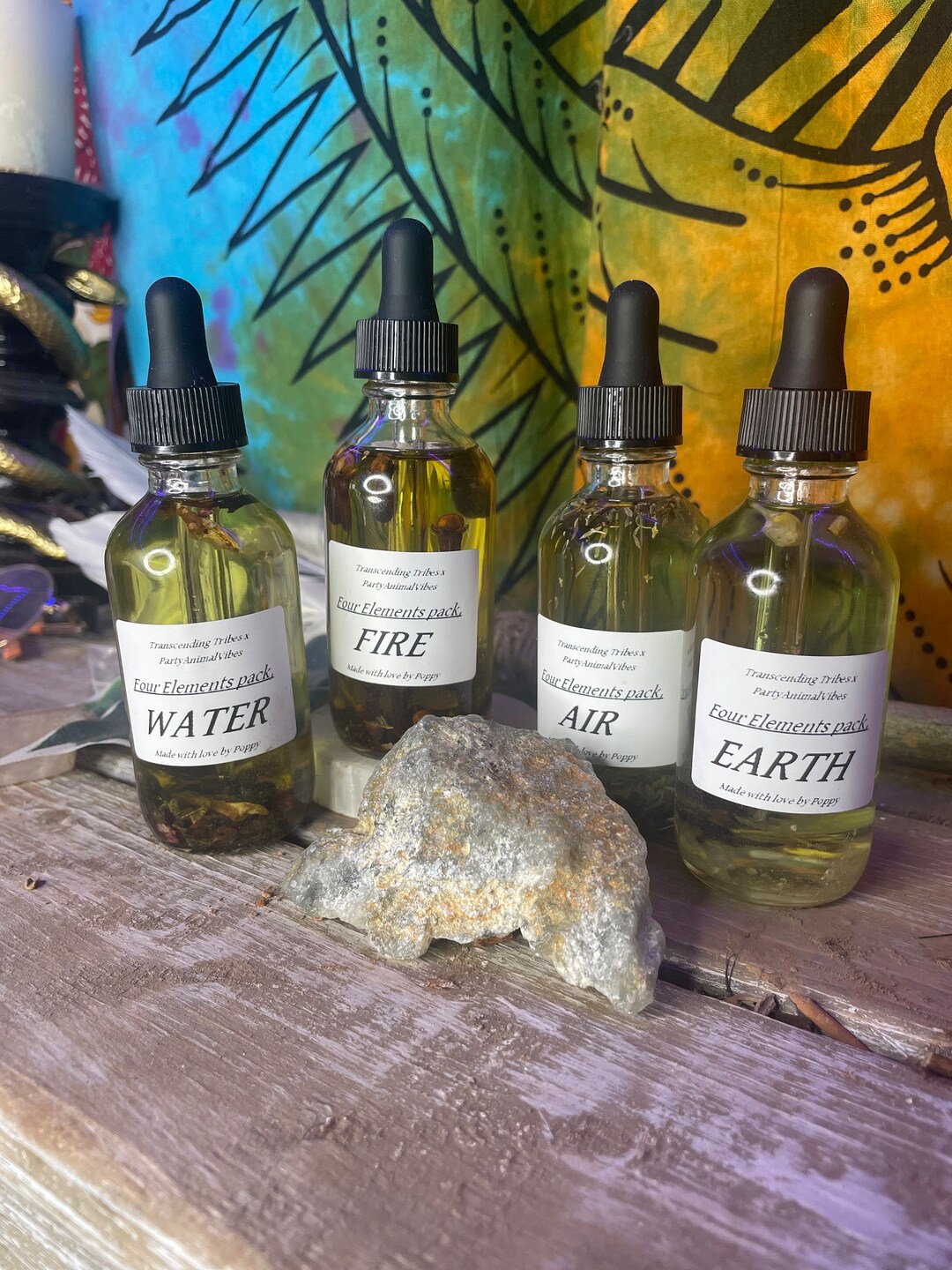 Elements Oils Pack (ALL 4), Intention Oils, Conjure Oils, 4 Elements ...