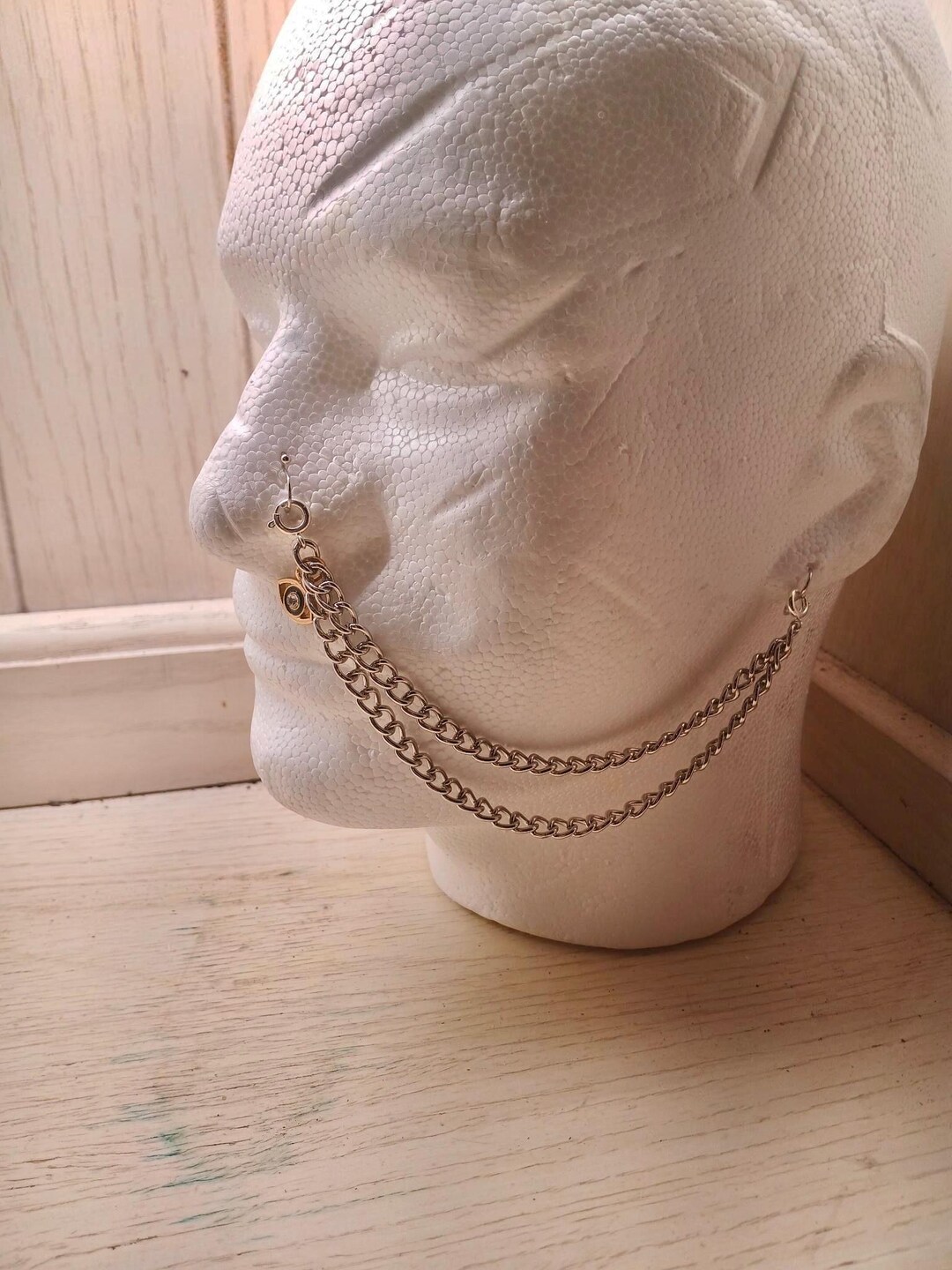 Handmade Double Nose Chain, Nose Chain, Handmade Nose Chain, Nose ...