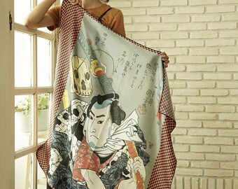 Ukiyo-e Japanese Art Silk Scarf Hiroshige Utagawa Multicolor 35.5”x35.5 ...