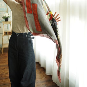 Ukiyo-e Japanese Art Silk Scarf Hiroshige Utagawa Multicolor 35.5x35 ...