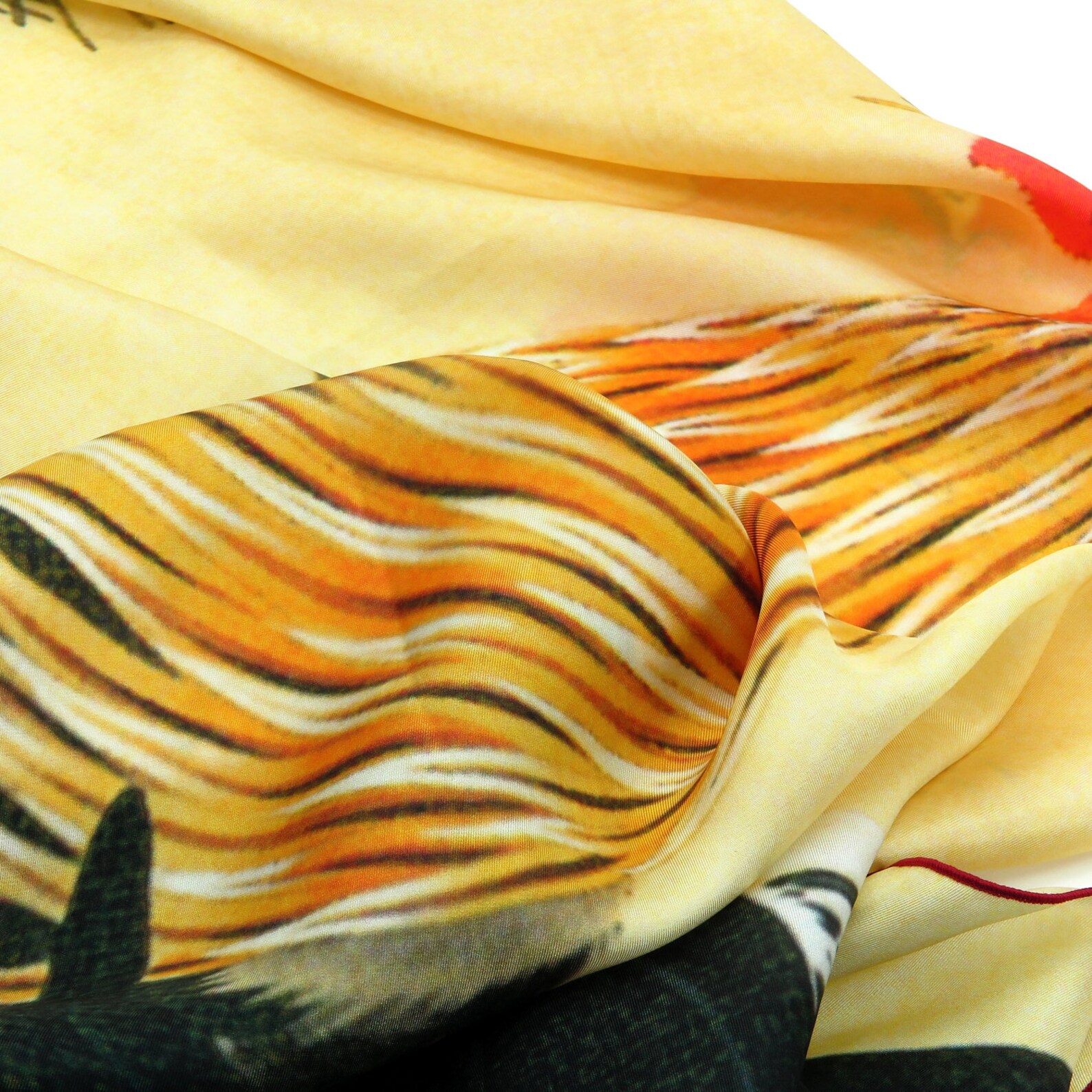 Ukiyo-e Japanese Art Silk Scarf Jakuchu Ito Multicolor 35.5x35.590x90cm ...