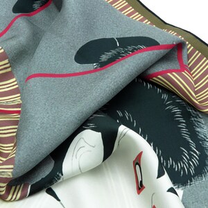 Ukiyo-e Japanese Art Silk Scarf Sharaku Toshusai Multicolor 35.5”x35.5 ...