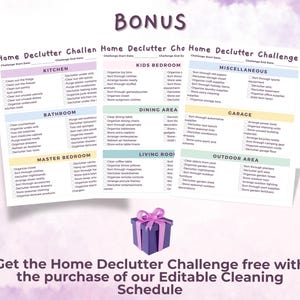 Editable Cleaning Schedule Planner: Household Chore Chart (printable ...