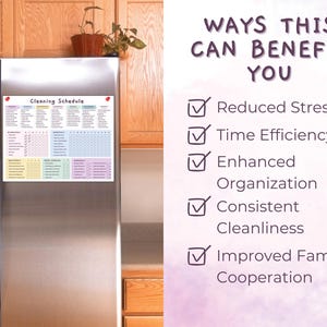 Editable Cleaning Schedule Planner: Household Chore Chart (printable ...