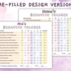Behavior Tracker, Behavior Chart for Kids, Good Behavior Chart ...