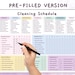 Editable Cleaning Schedule Planner: Household Chore Chart (printable ...