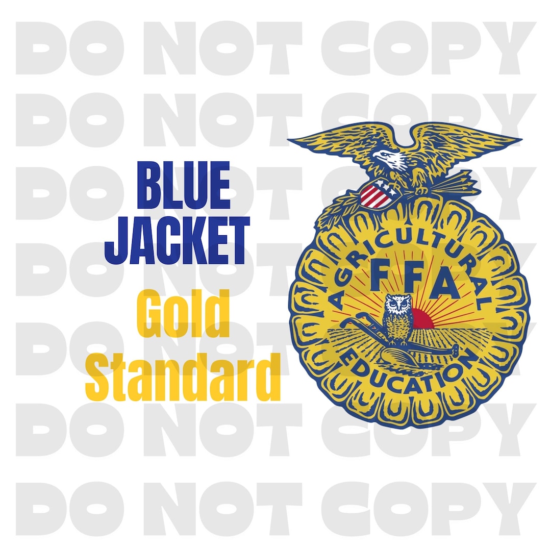 FFA Emblem Blue Jacket Gold Standard Png Sublimation Digital File - Etsy