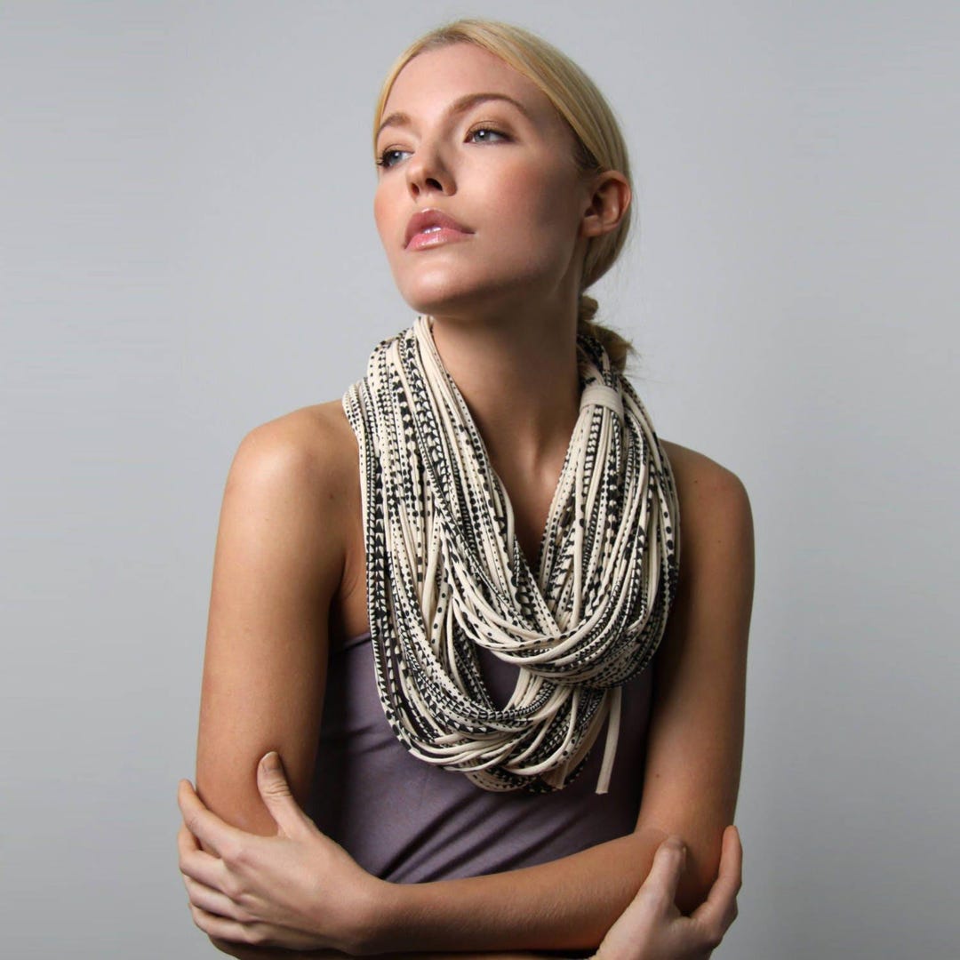 Chunky Handmade Necklush Scarf, Tribal Cotton (unisex Winter Wrap) - Etsy