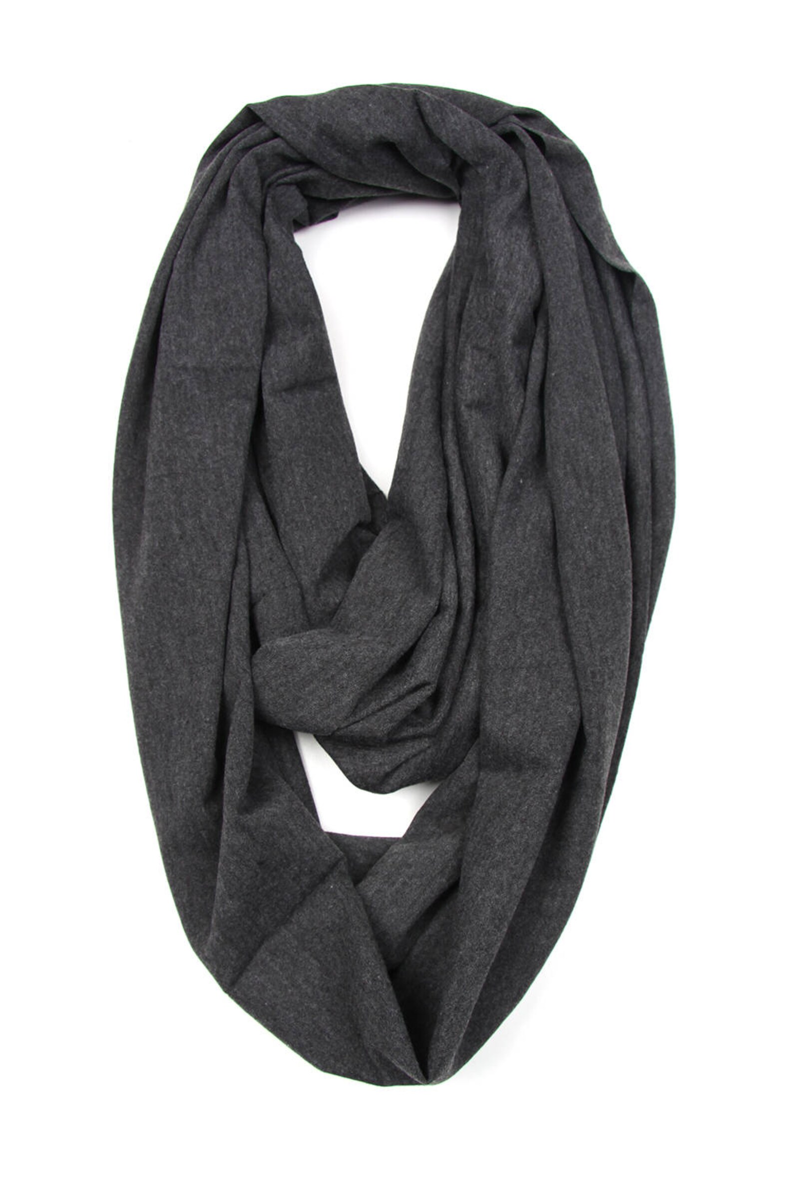 Mens Scarf Dark Grey Infinity Scarf for Men Women Unisex Gray | Etsy