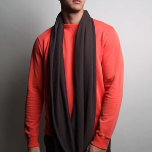 Mens Scarf Oversized Men's Infinity Scarf Brown Scarves - Etsy