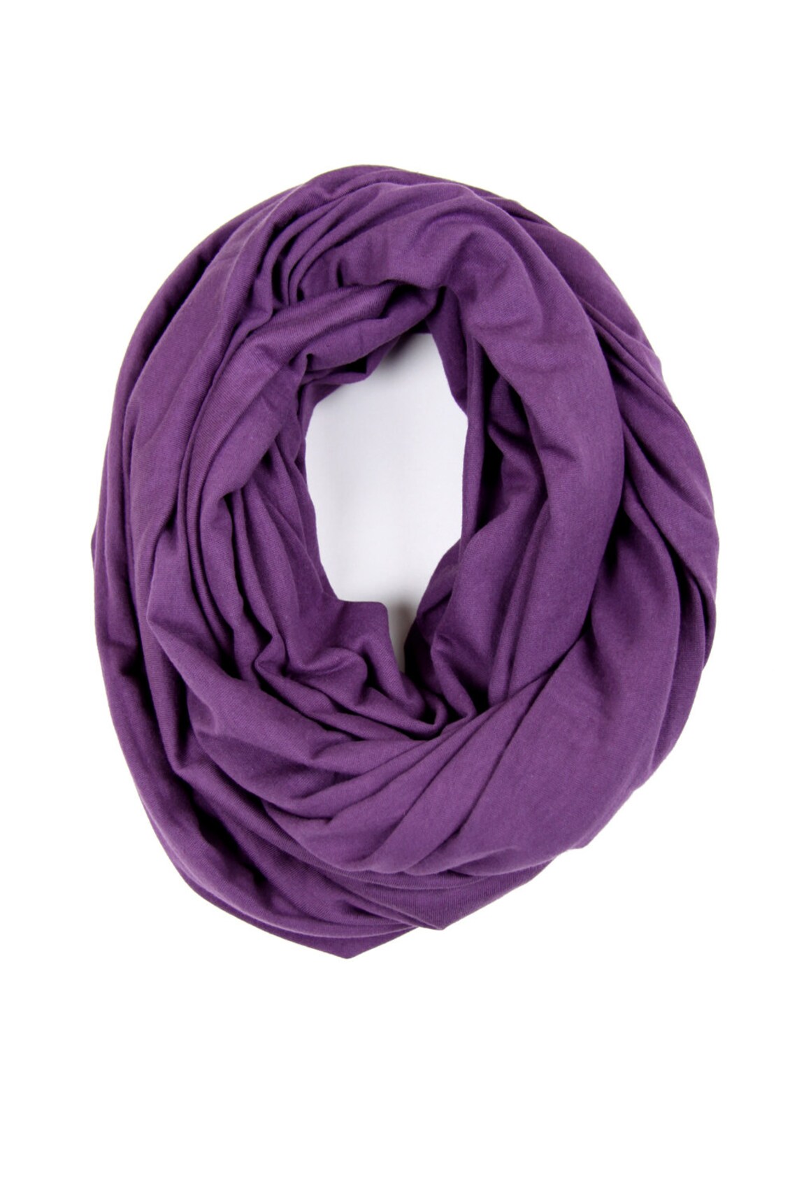 Purple Circle Scarf Chunky Soft Infinity Scarf / Purple | Etsy