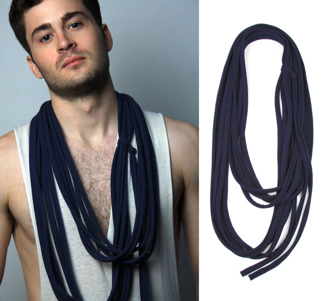 Stylish and Cool Infinity Scarf Men, Gift, Mens Necklace, Soft Cotton ...